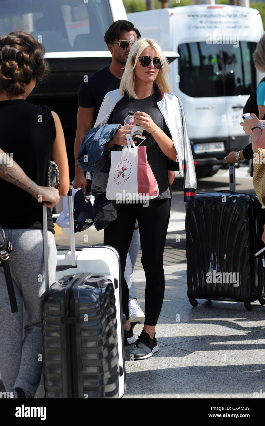 TOWIE stars arrive in Palma to film the current series Featuring: Chloe ...