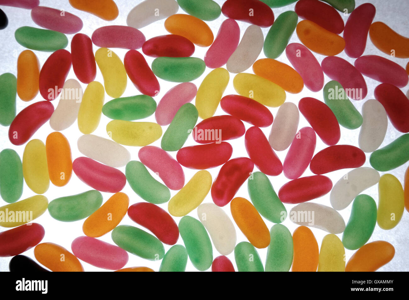 Jelly Beans on Lightbox Stock Photo - Alamy
