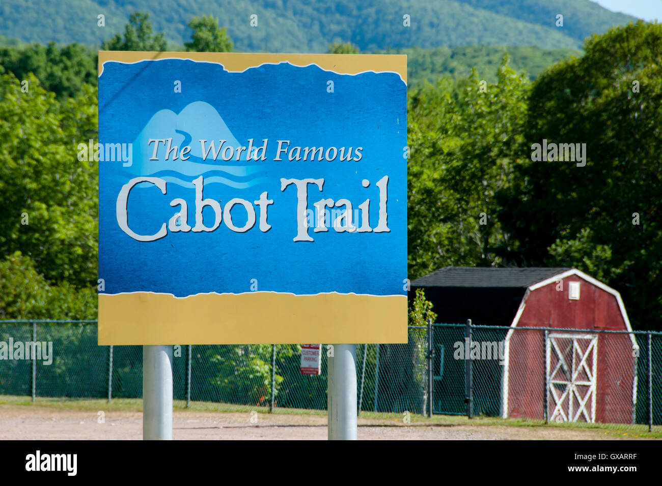 Cabot Trail Road Sign - Nova Scotia - Canada Stock Photo - Alamy