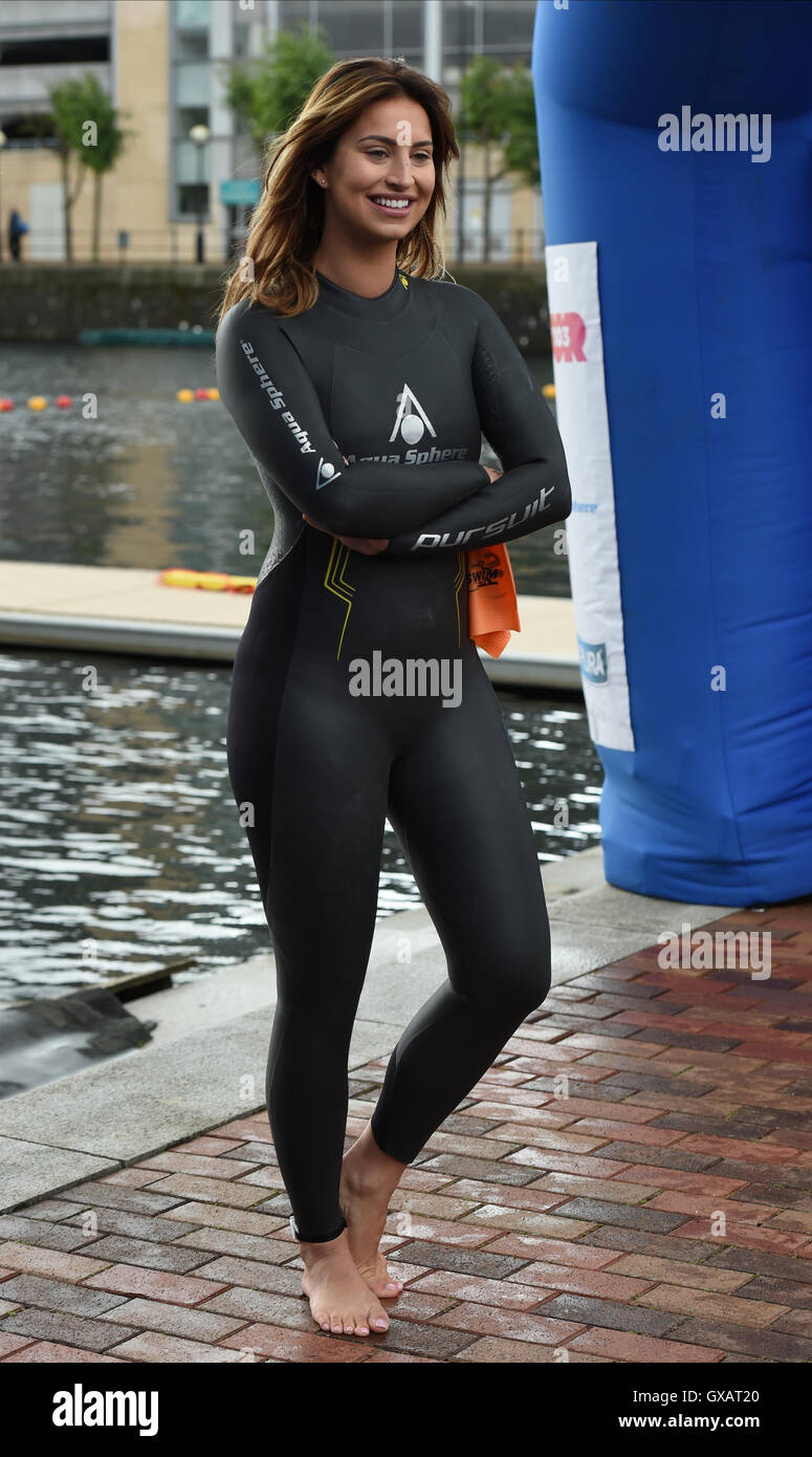 Ferne Mccann and her mum taking part in the Great North Swim along with ...