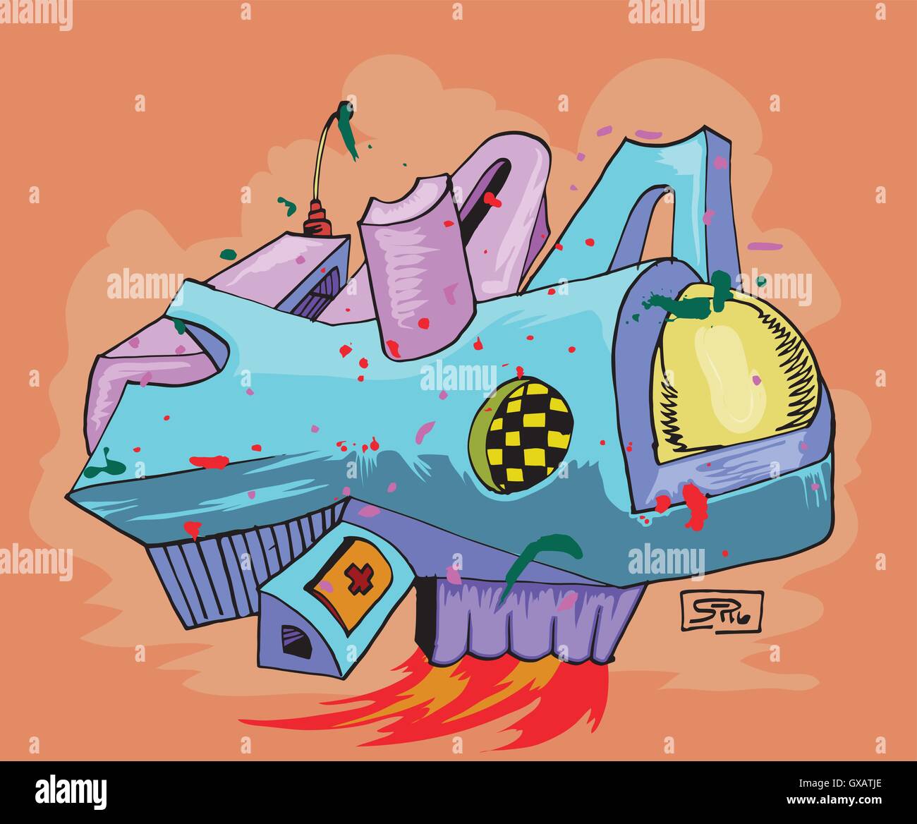 abstract plane floating and flying Stock Vector Image & Art - Alamy