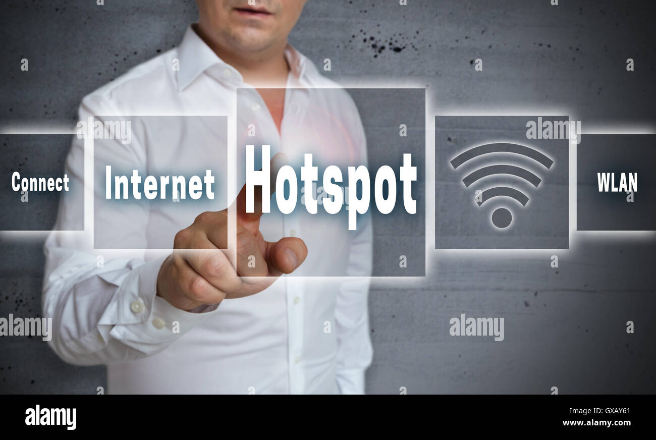 hotspot touchscreen concept background Stock Photo - Alamy