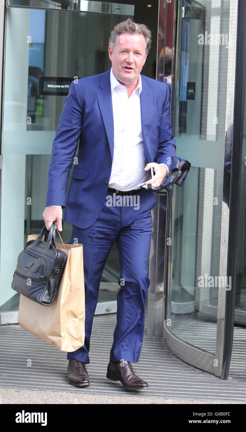 Piers Morgan outside ITV Studios Featuring: Piers Morgan Where: London ...