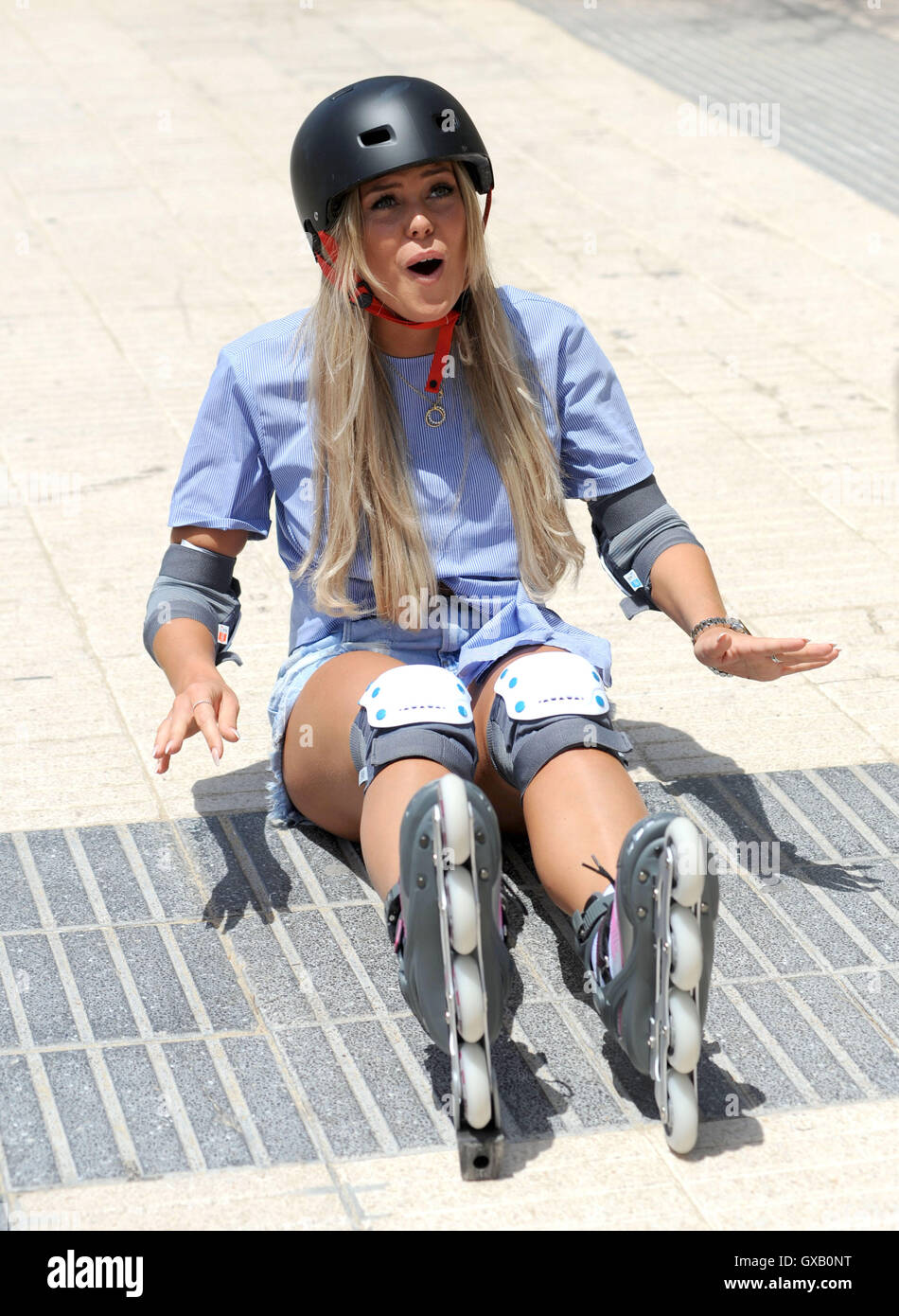 The cast of 'The Only Way is Essex' go roller skating while on location in Palma Featuring ...