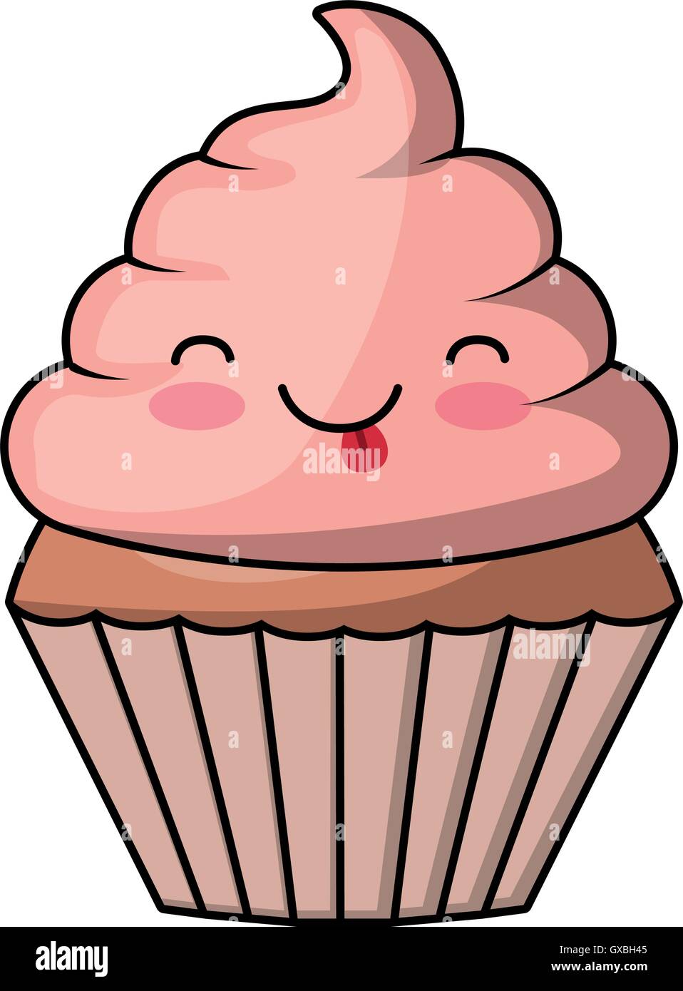 Cartoon Cupcake With Face