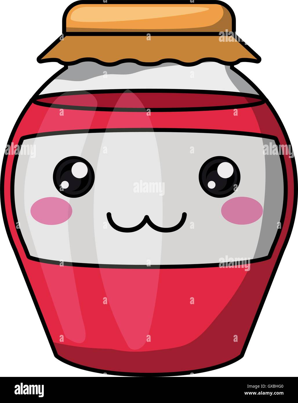 Jam with kawaii face design Stock Vector Image & Art - Alamy