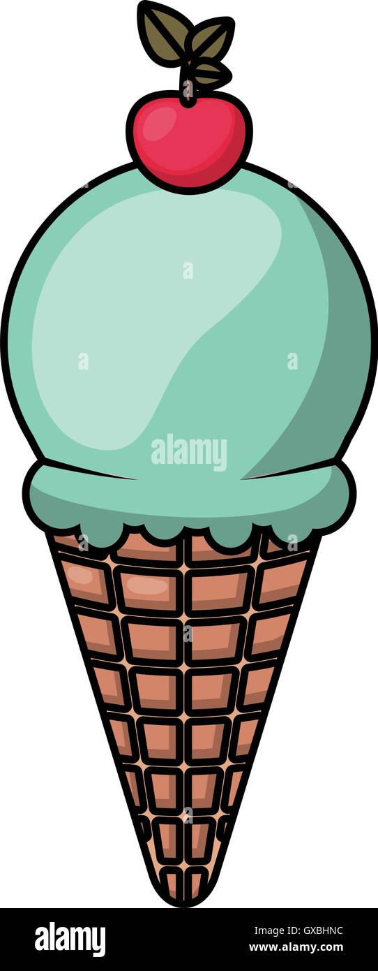 Ice cream cartoon food design Stock Vector Image & Art - Alamy