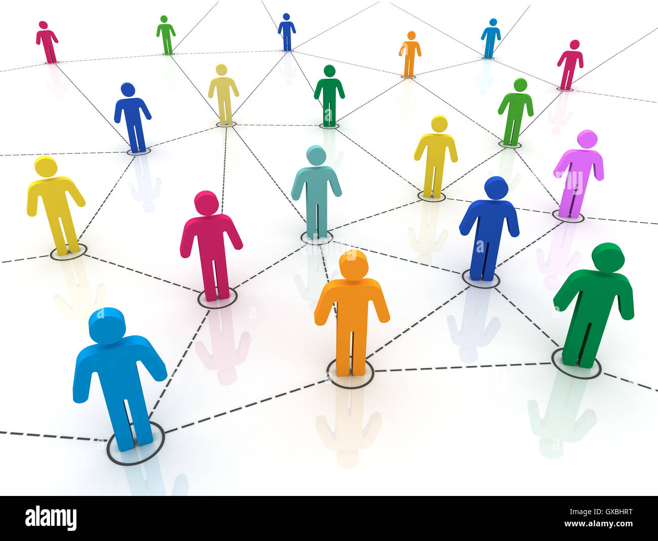People network connections concept 3d hi-res stock photography and ...