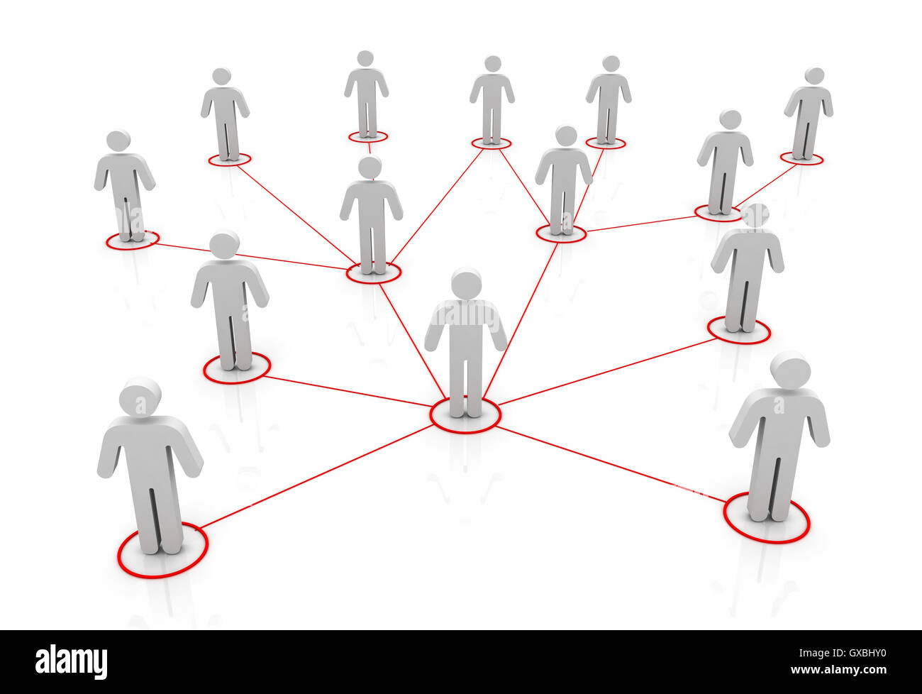 people network connections concept 3d illustration Stock Photo - Alamy