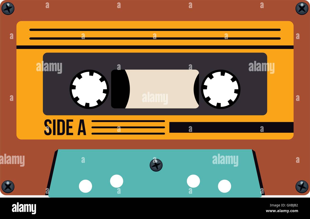 Retro cassette technology design Stock Vector Image & Art - Alamy