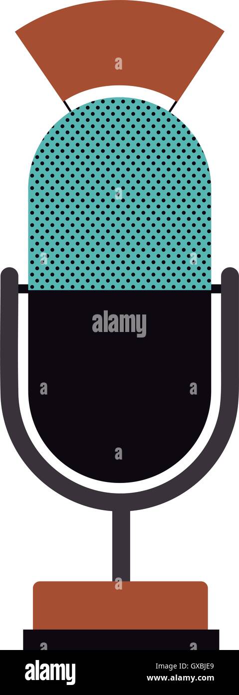 Retro microphone technology design Stock Vector Image & Art - Alamy