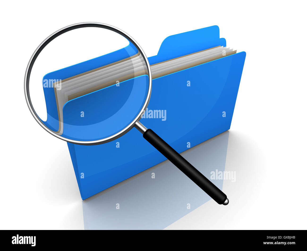 search file or folder concept 3d illustration Stock Photo - Alamy