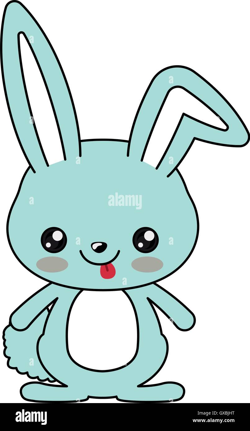 Rabbit kawaii cartoon design Stock Vector Image & Art - Alamy