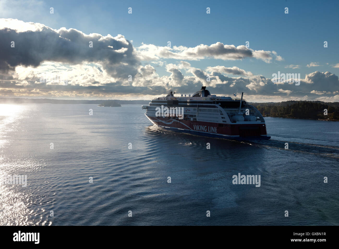 The Baltic Sea, Finland-September 28 2013 : the ferry of the VIKING ...