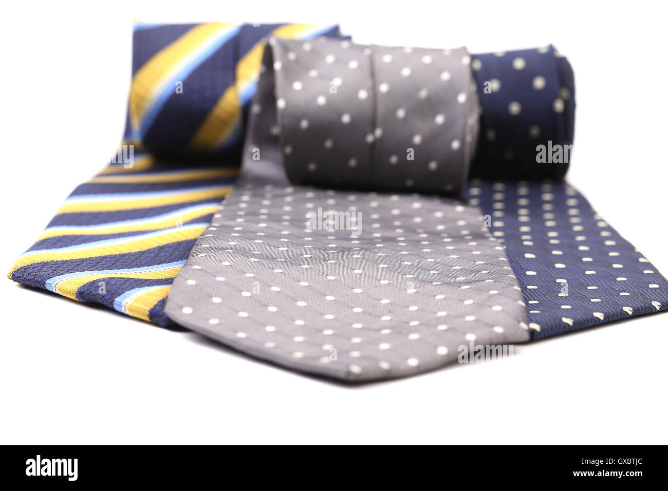 Three multi-colored tie Stock Photo - Alamy