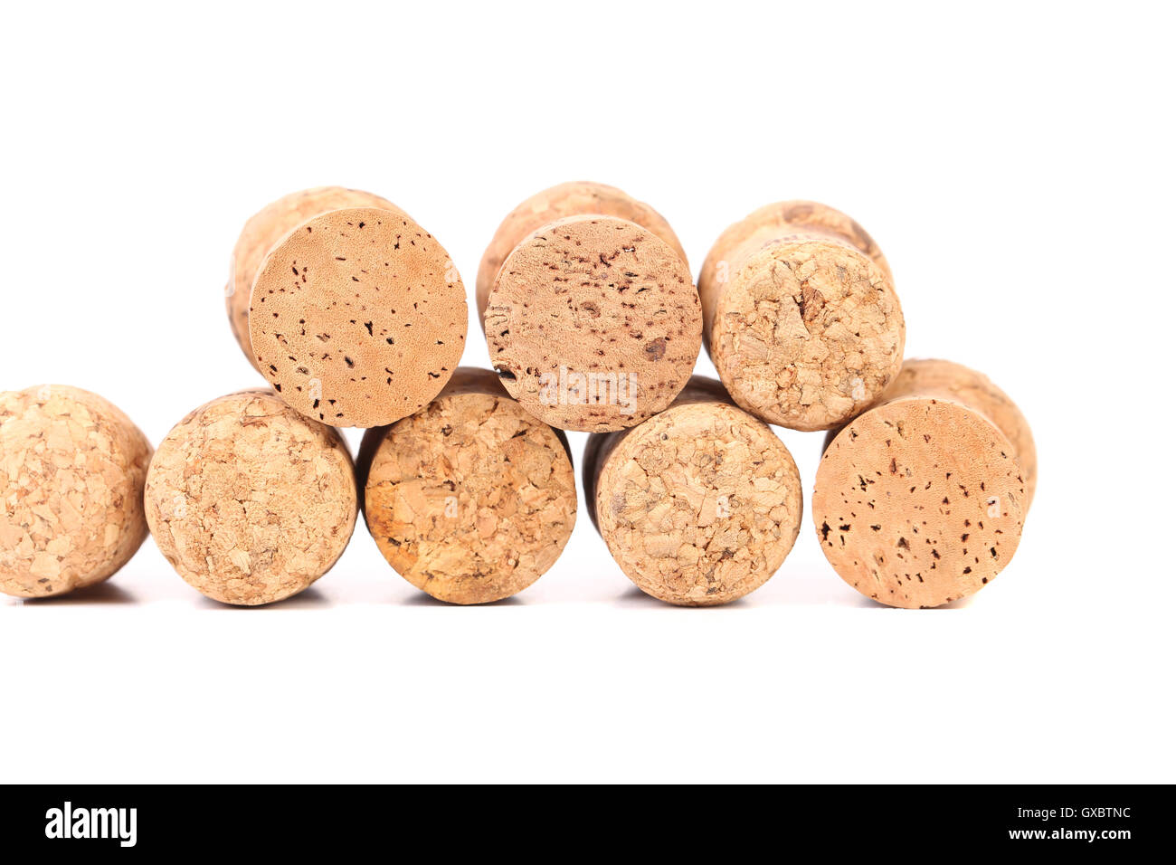 Wine corks in two rows Stock Photo - Alamy