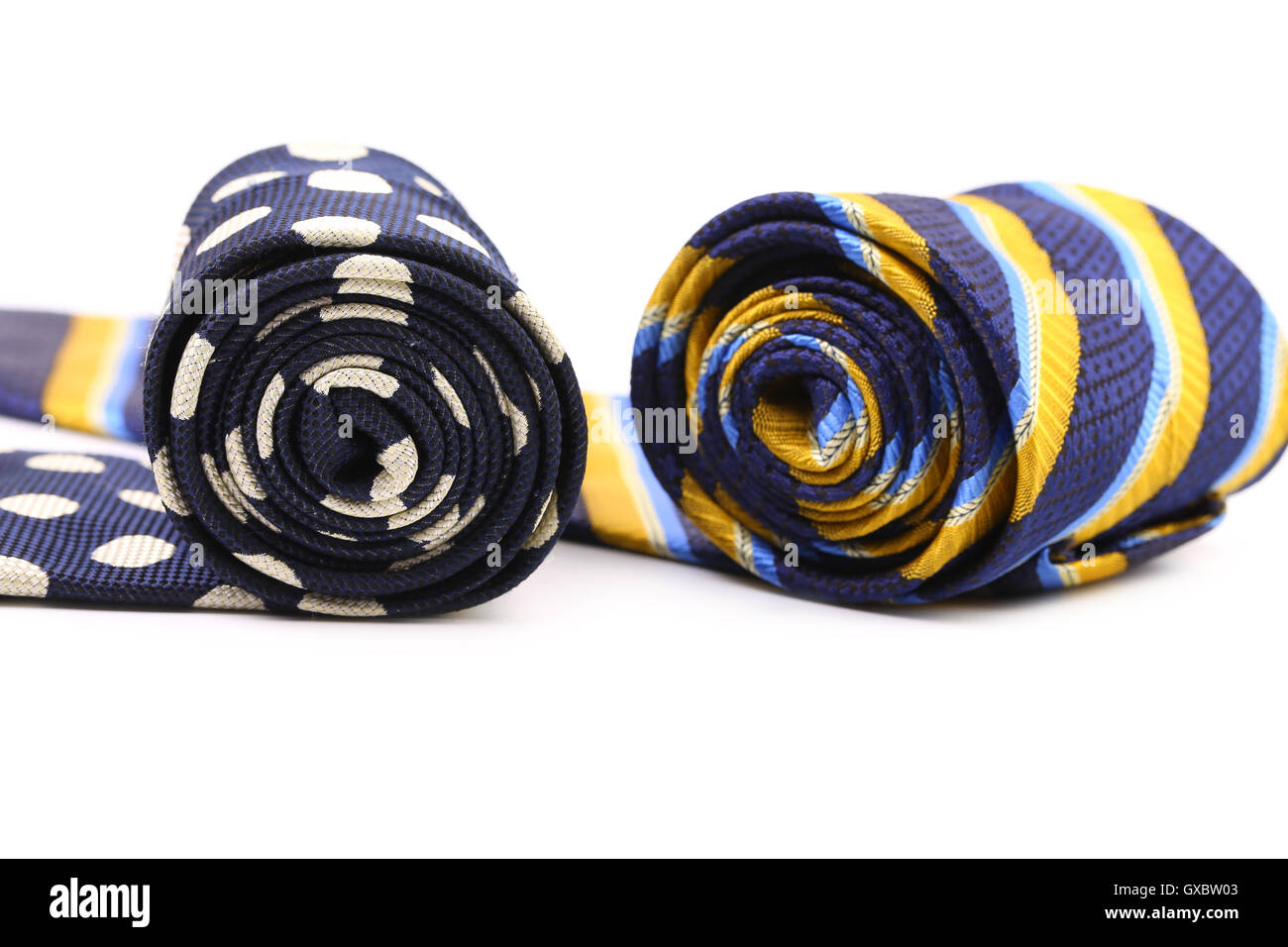 Bright rolled ties Stock Photo - Alamy
