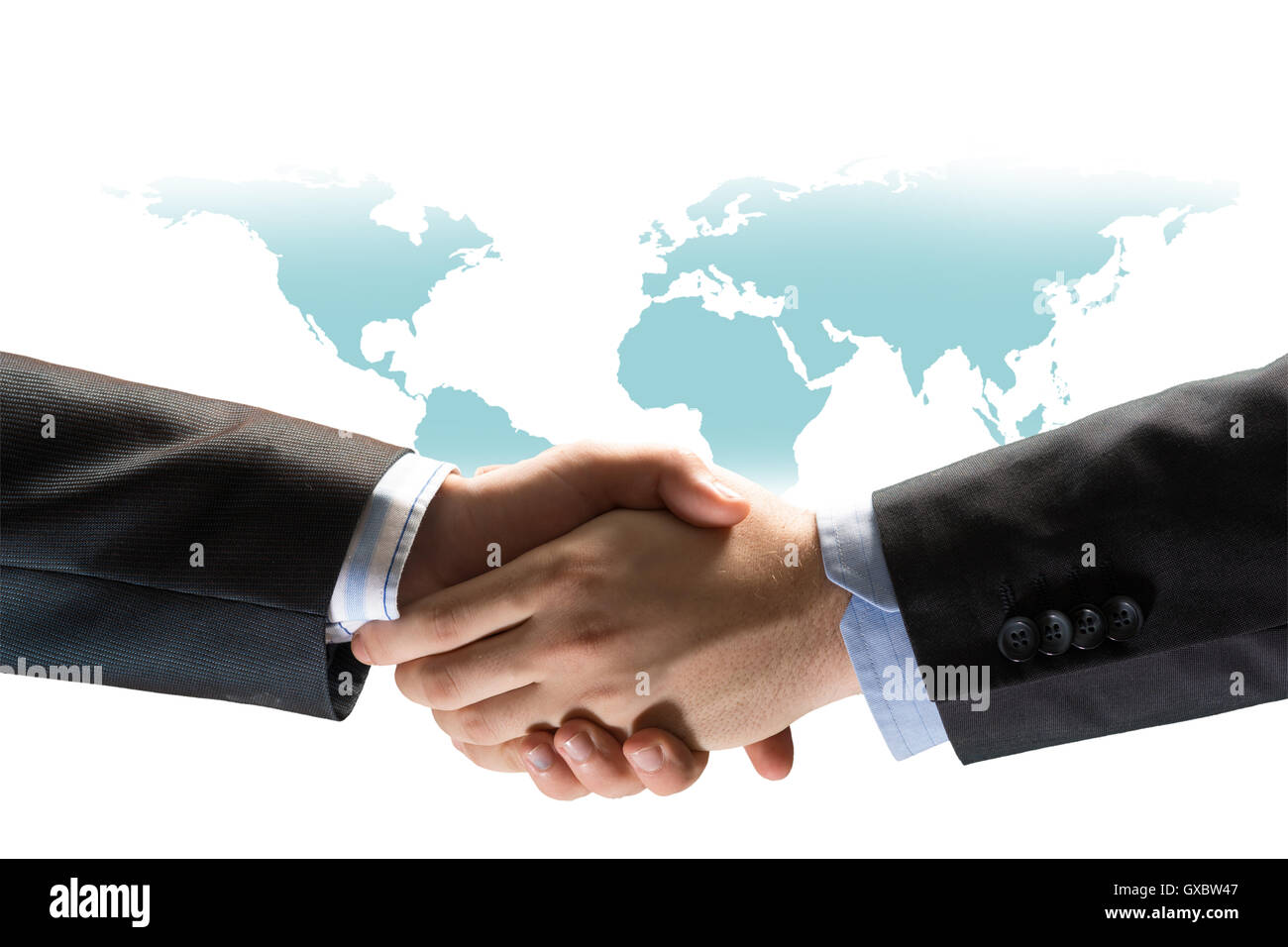 Two businessmen shaking hands Stock Photo - Alamy