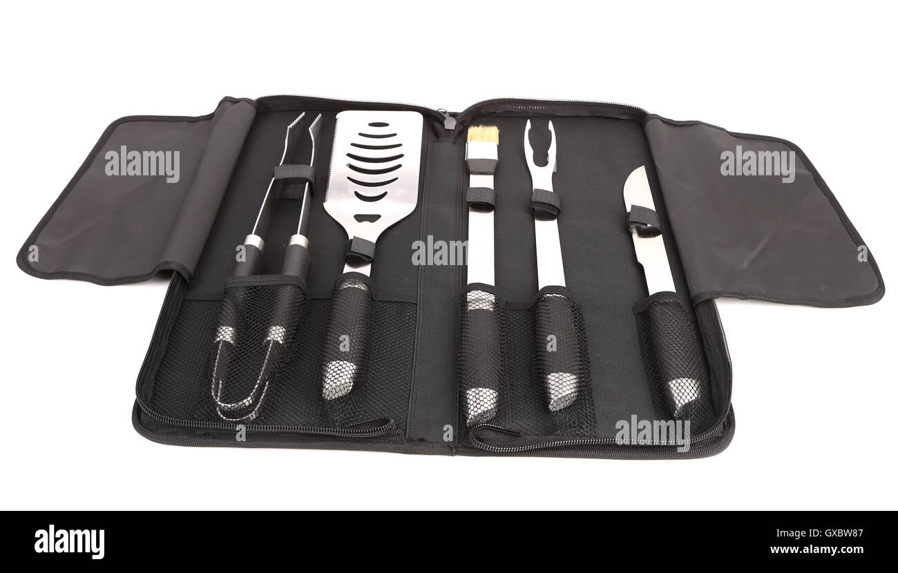 barbecue cooking set isolated Stock Photo - Alamy