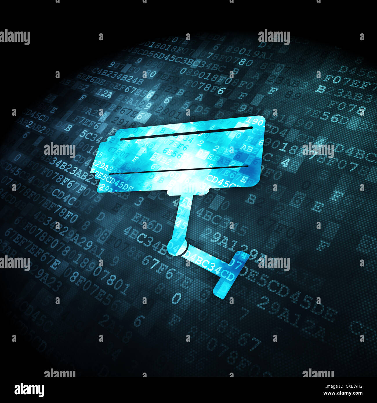 Privacy concept: Cctv Camera on digital background Stock Photo - Alamy