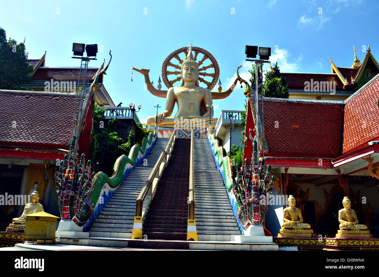 stairs to big buddha statue in Koh Samui, Thailand Stock Photo - Alamy