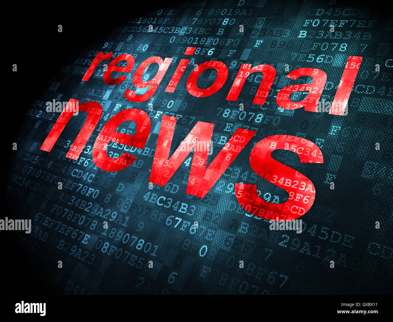 News concept: Regional News on digital background Stock Photo - Alamy