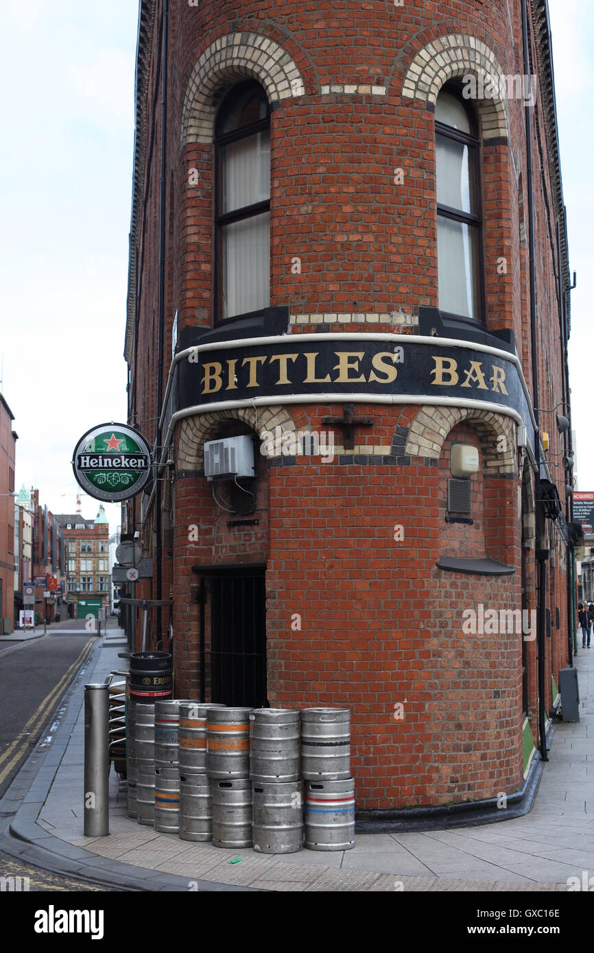 Outside view of John Bittles Bar Featuring: View Where: Belfast ...