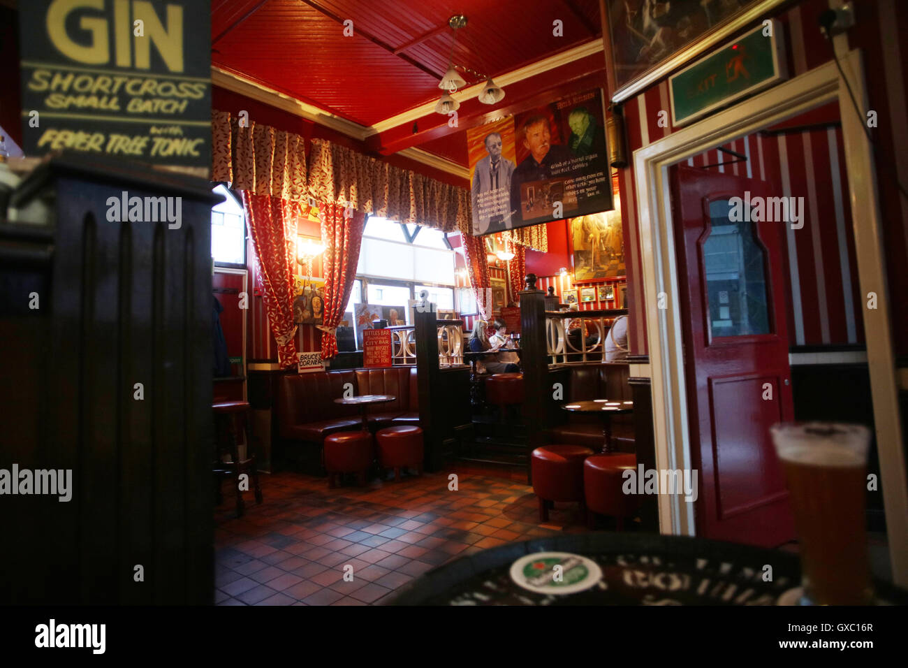 Inside John Bittles Bar Featuring Atmosphere Where Belfast Ireland When 11 Jul 2013 C Stock