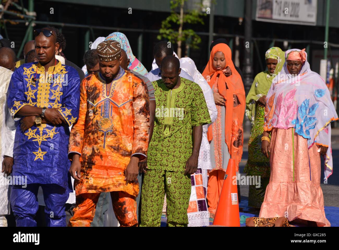 Muslims in Brooklyn celebrate Eid-al-Fitr Featuring: Atmosphere Where ...