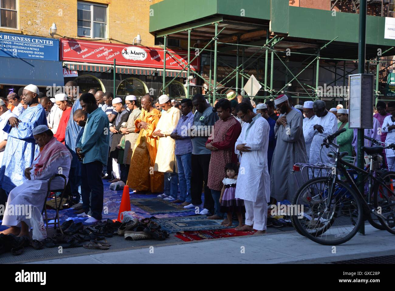 Muslims in Brooklyn celebrate Eid-al-Fitr Featuring: Atmosphere Where ...