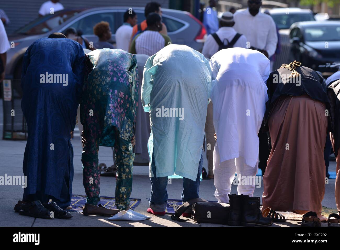 Muslims in Brooklyn celebrate Eid-al-Fitr Featuring: Atmosphere Where ...
