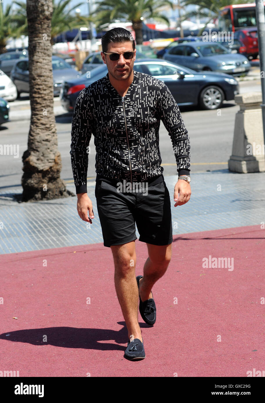 TOWIE stars arrive for filming at Titos nightclub Featuring: Jon Clark ...