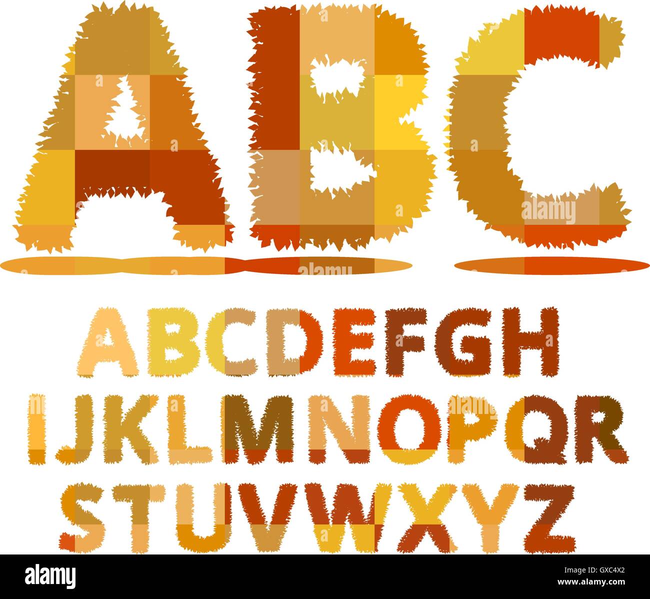 Fall floral alphabet Stock Vector Images - Alamy