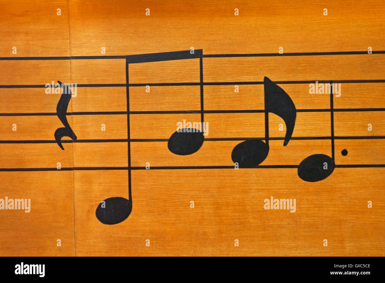 Musical notes on lines hi-res stock photography and images - Alamy