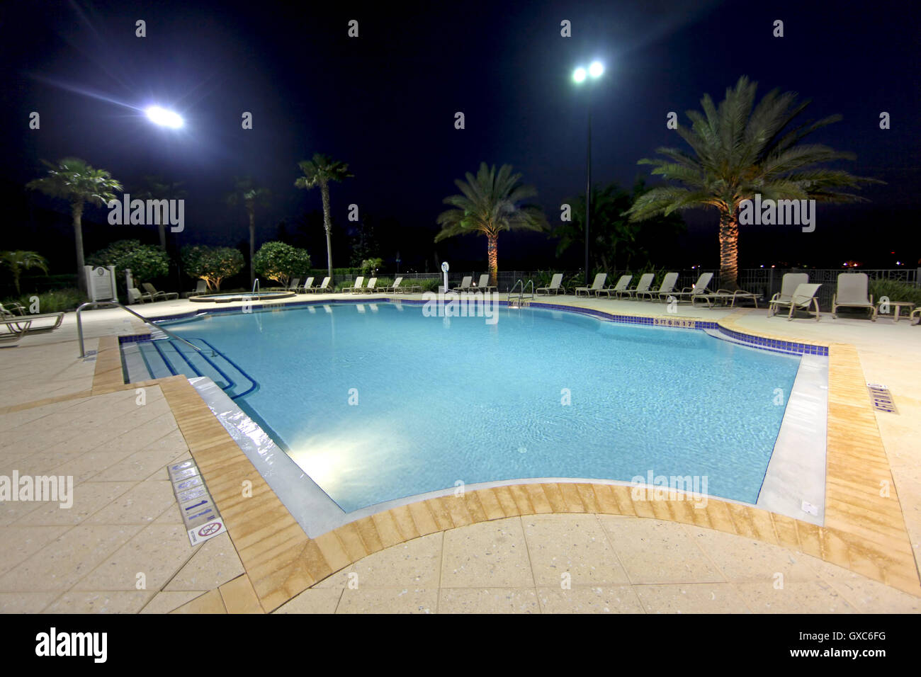 A large community swimming pool in Florida Stock Photo - Alamy