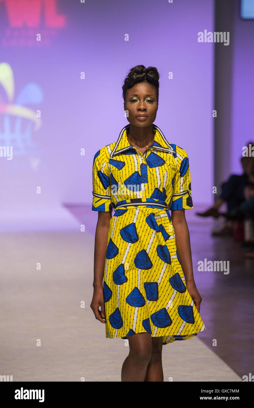 Victoria Grace is showcased at the Africa Fashion Week London held at ...