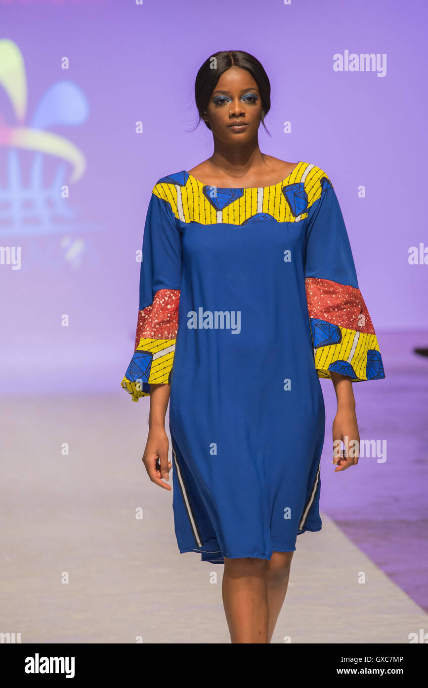 Victoria Grace is showcased at the Africa Fashion Week London held at ...