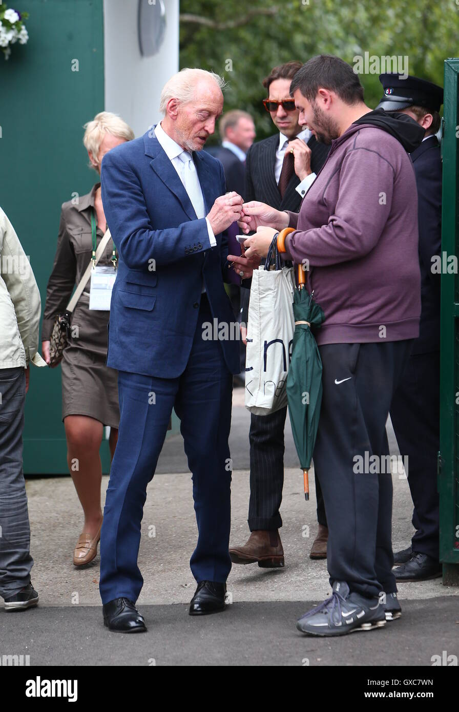 Wimbledon 2016 - Day 12 - Celebrity Sightings Featuring: Charles Dance ...