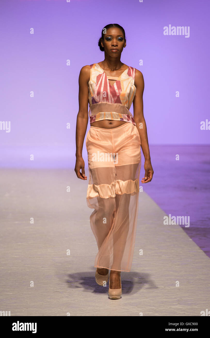 Lueji is showcased at Africa Fashion Week London at the West Hall ...