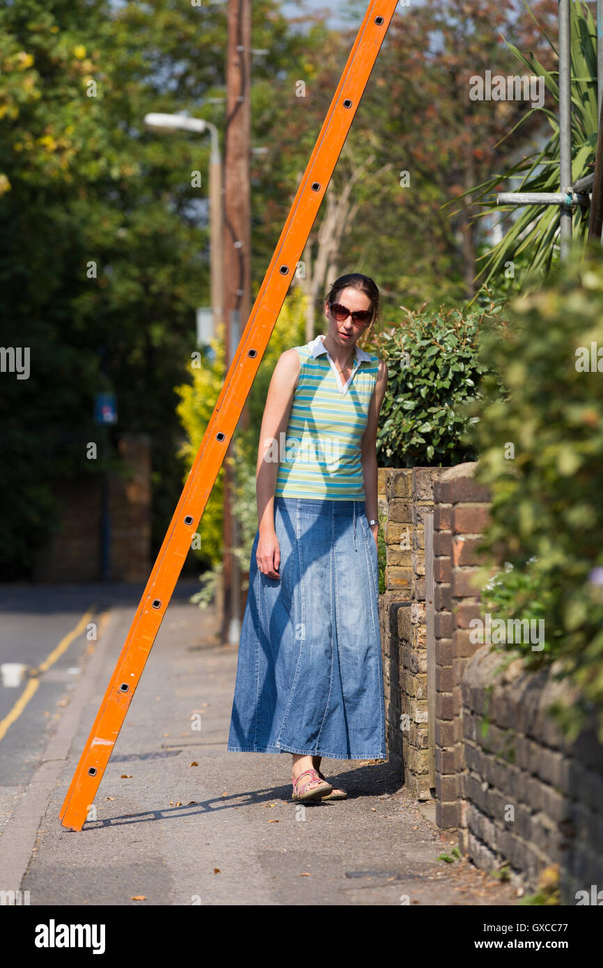 Walking under ladder, superstition hi-res stock photography and images ...