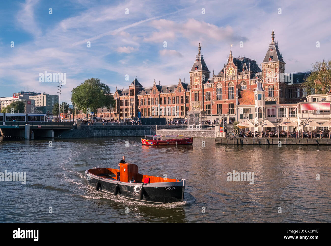 Architectural exterior of Amsterdam Central Station, Amsterdam ...