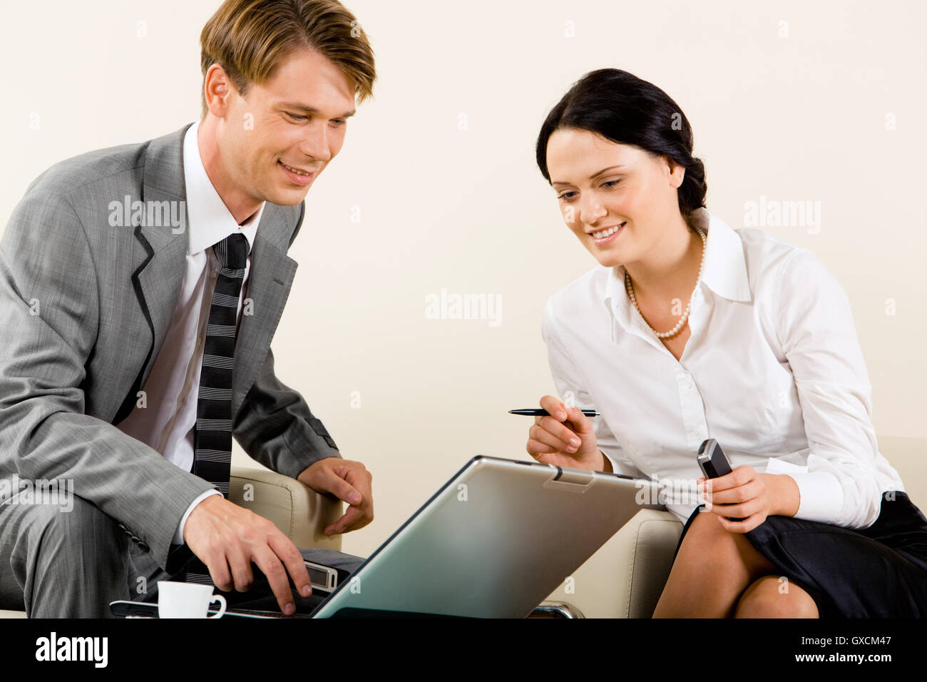Woman man business partners hi-res stock photography and images - Alamy