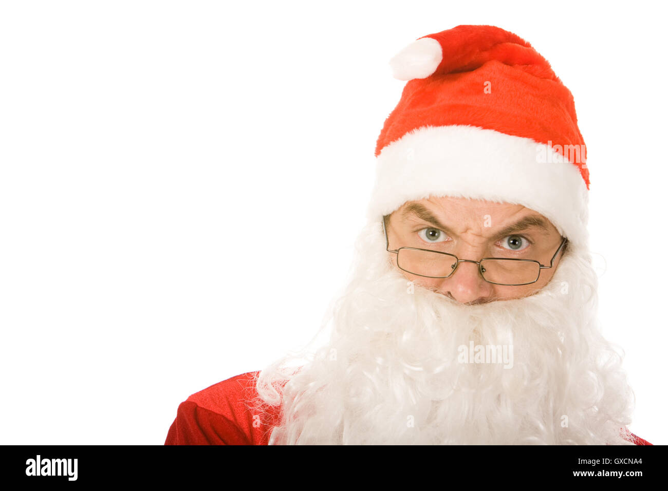 Serious santa claus Stock Photo - Alamy