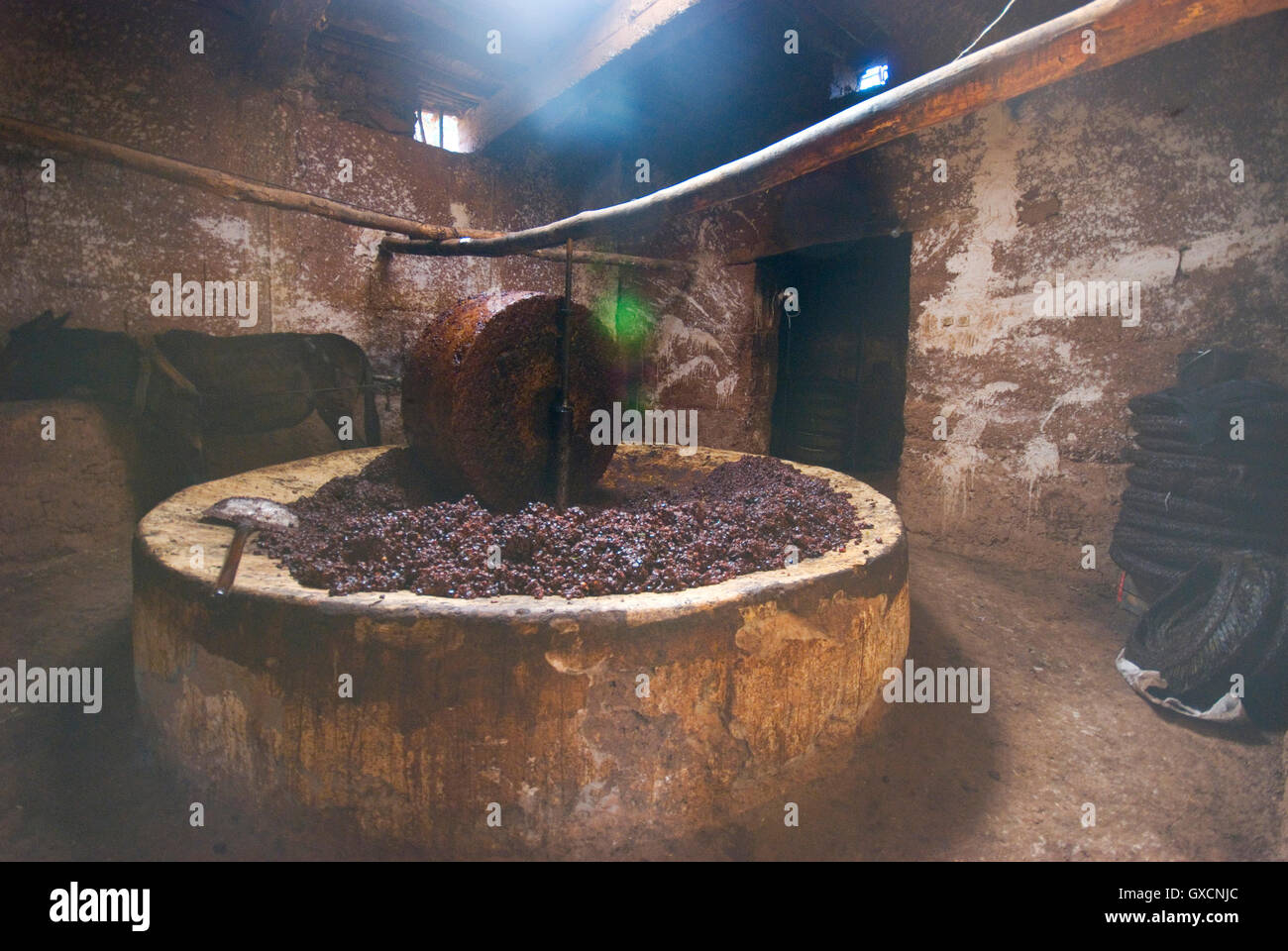 Ancient olive press hi-res stock photography and images - Alamy
