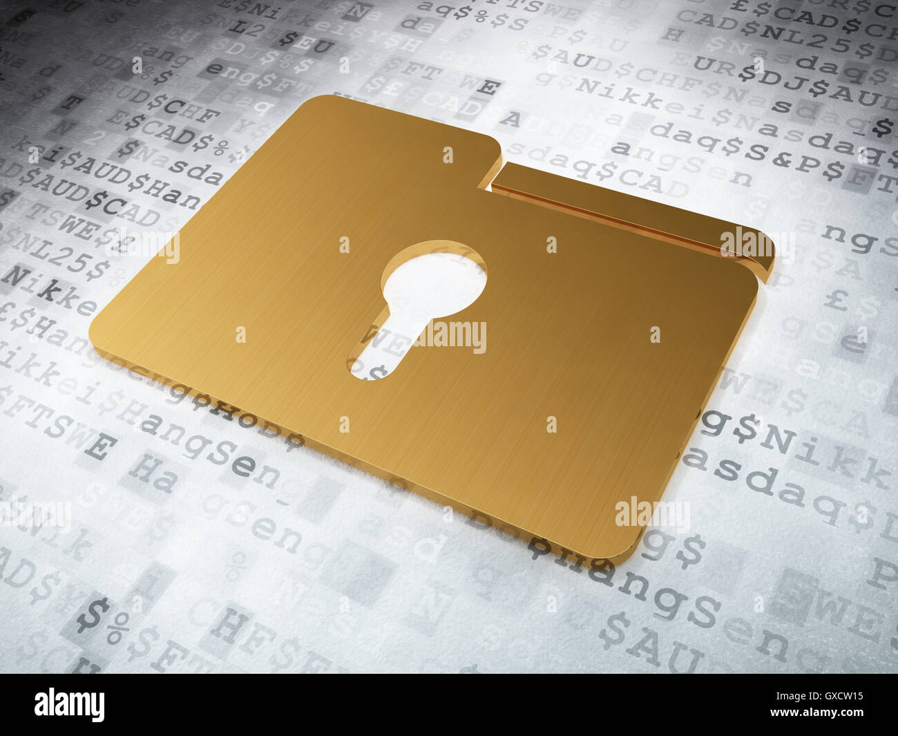3d golden folder hi-res stock photography and images - Alamy