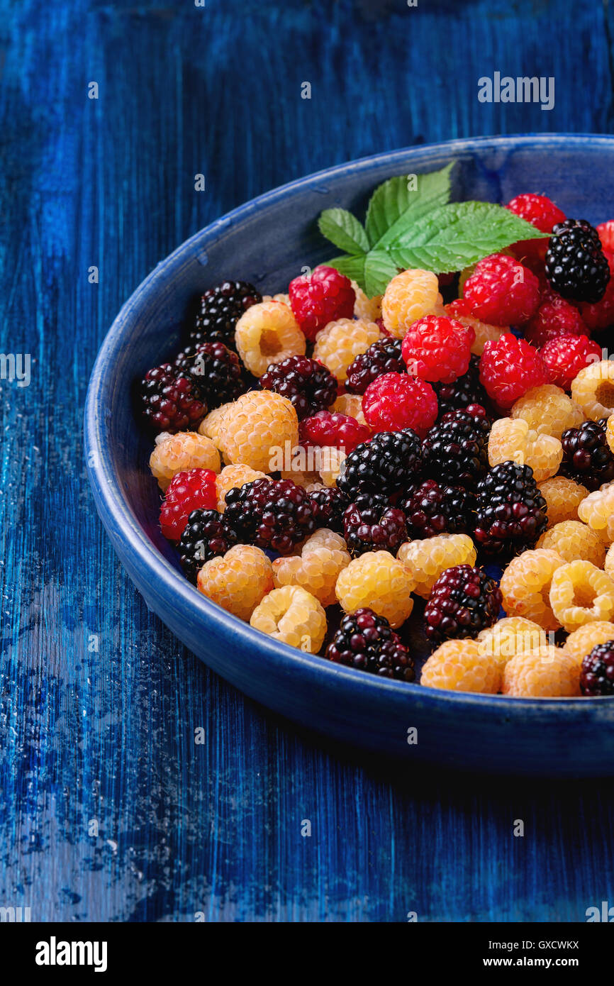 Heap of colorful raspberries Stock Photo - Alamy
