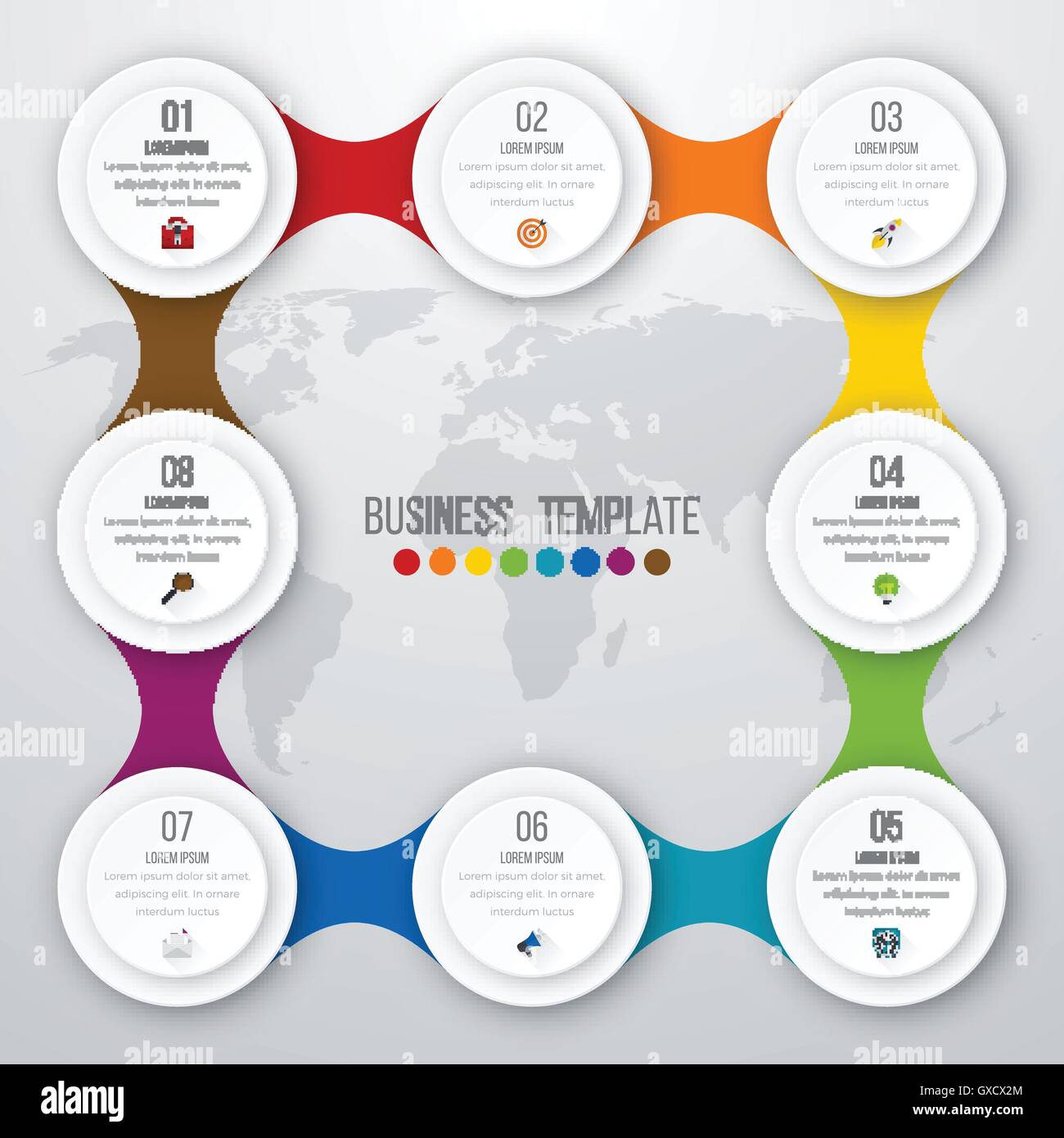 Vector illustration infographics eight options Stock Vector Image & Art ...