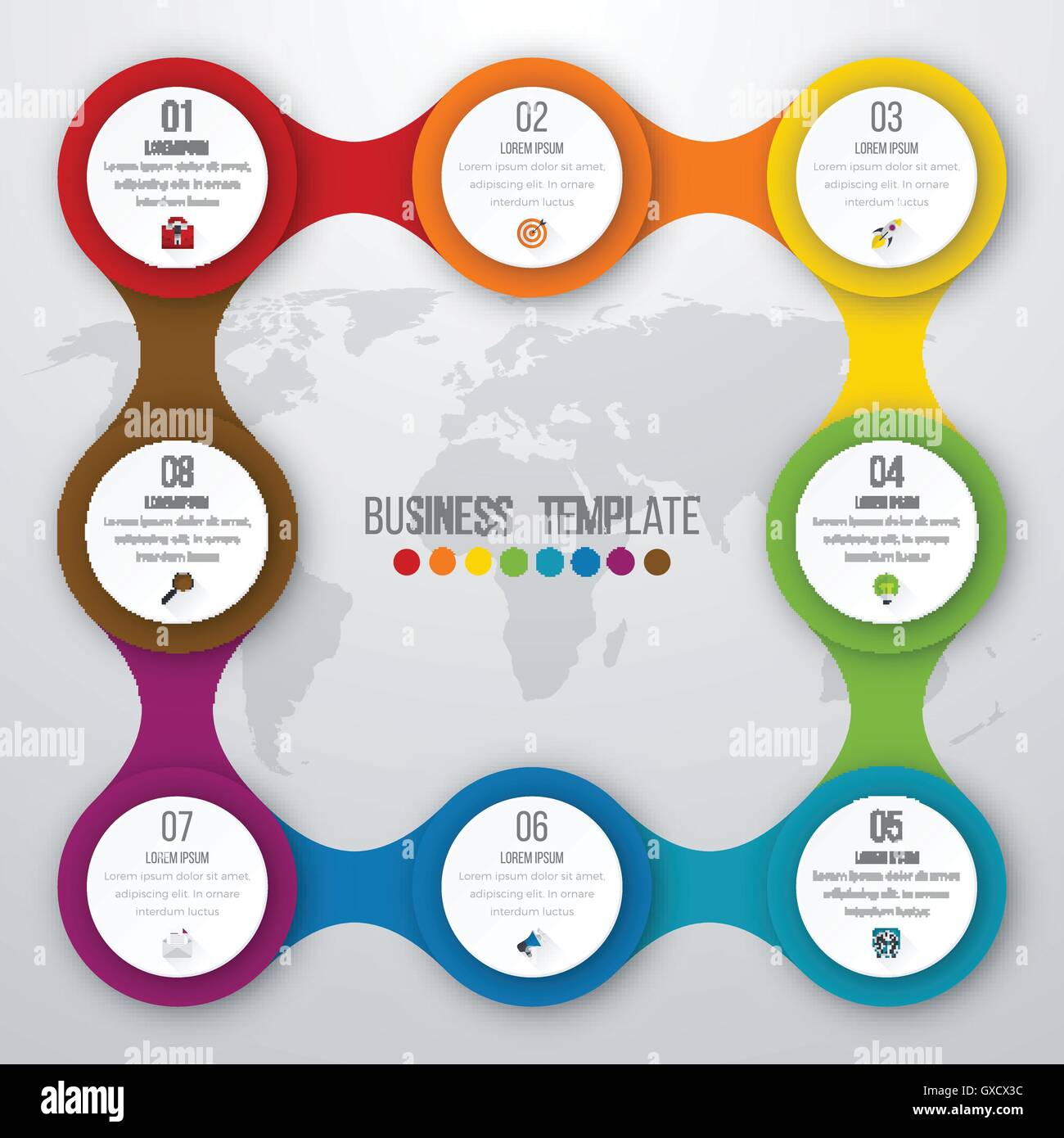 Vector illustration infographics eight options Stock Vector Image & Art ...