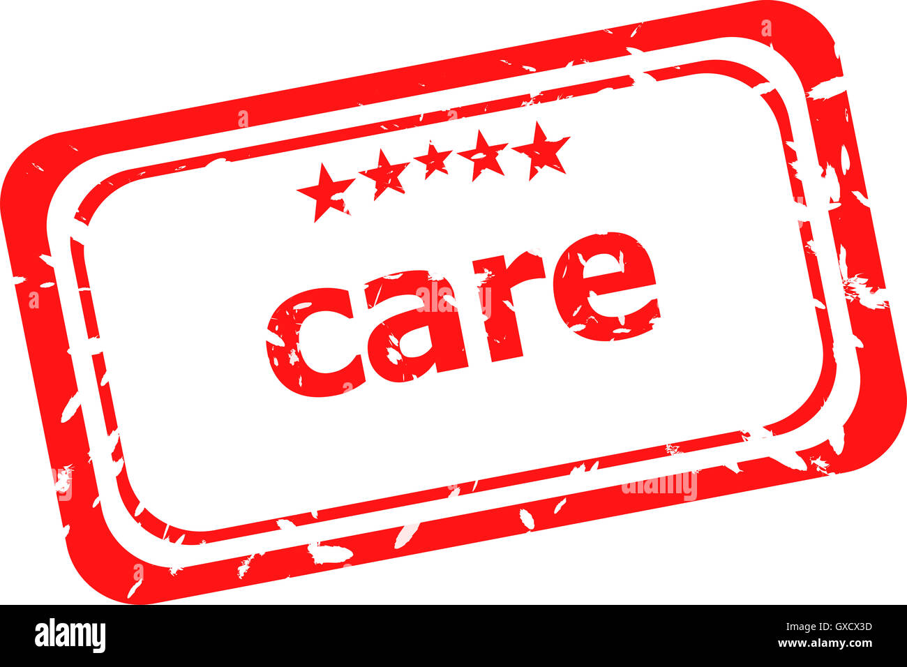 care word on red rubber old business stamp Stock Photo - Alamy