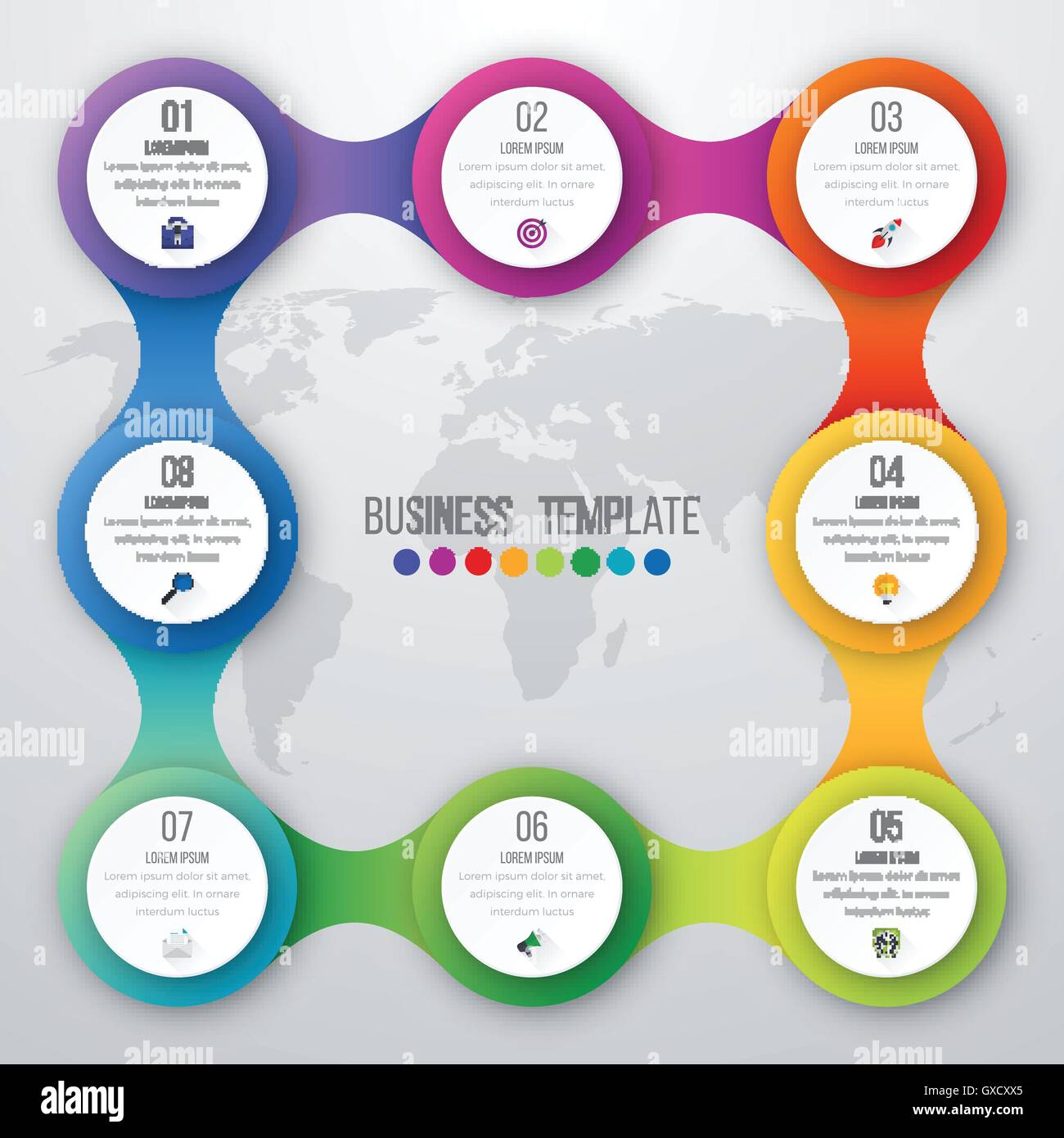 Vector illustration infographics eight options Stock Vector Image & Art ...